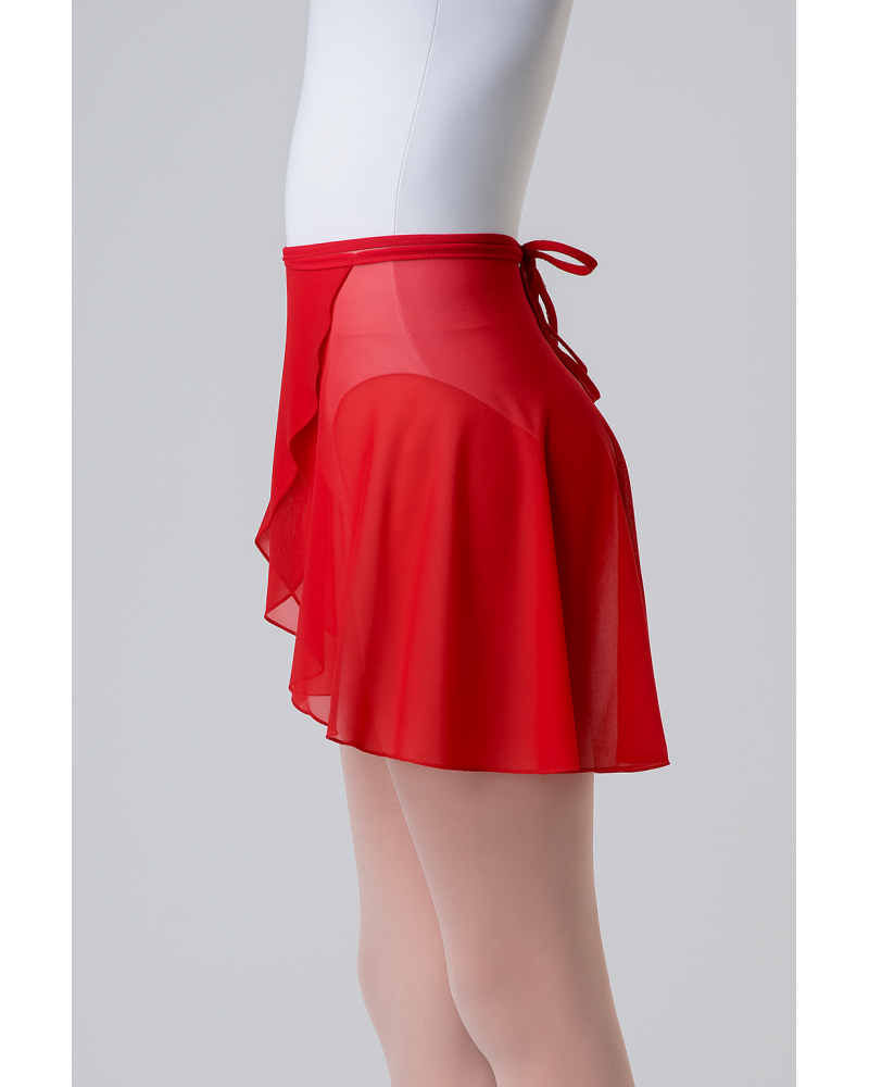 Jupette portefeuille de danse Vicard en tulle stretch coloris rouge
